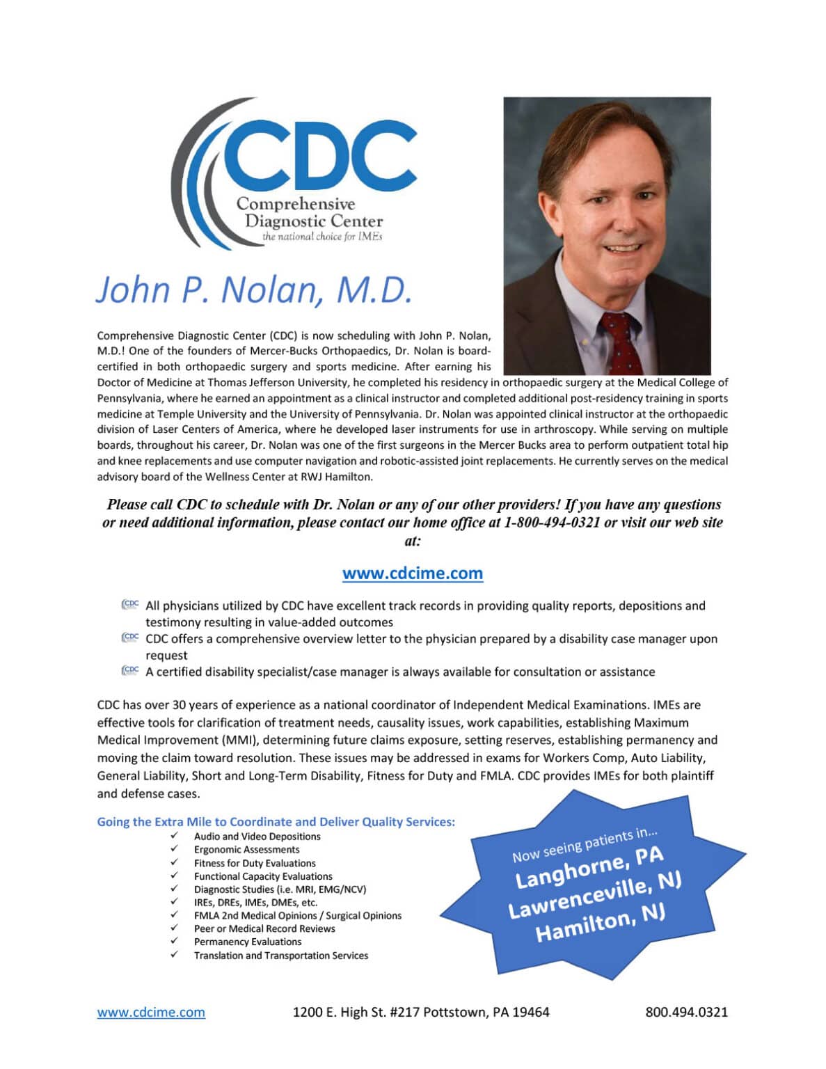 Featured Physician – Comprehensive Diagnostic Center