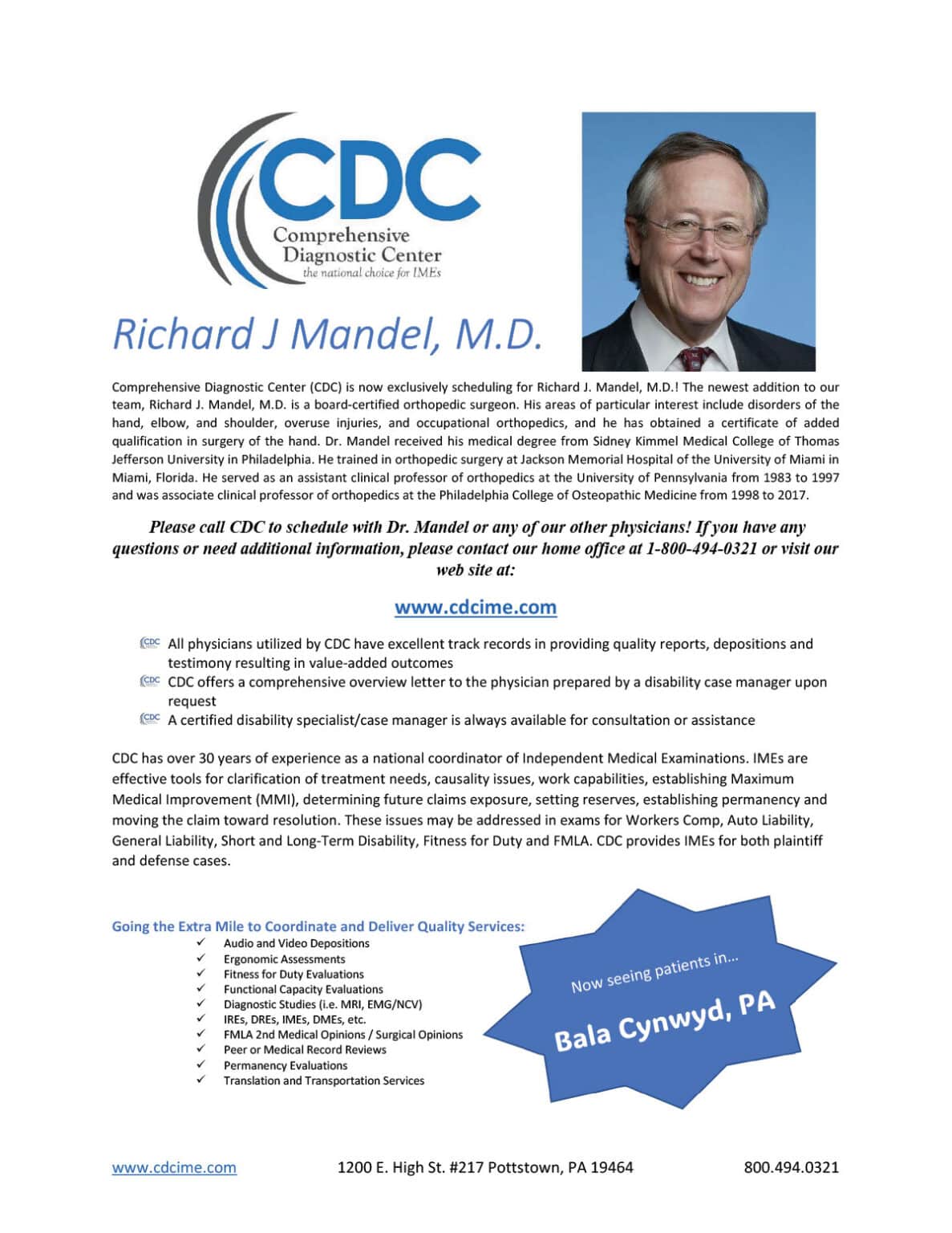 Featured Physician – Comprehensive Diagnostic Center